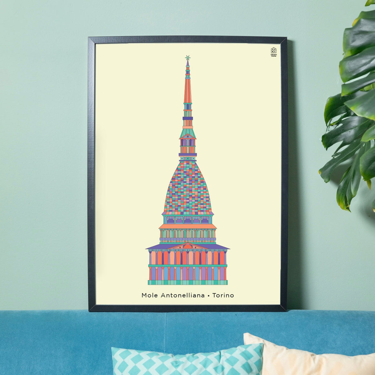 Poster 50x70 Mole Antonelliana Pastello - Torino – 23Bassi Home